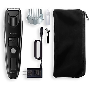Panasonic Men's Precision Power Beard, Black - Mustache and Hair Trimmer, Cordless Precision Power, Hair Clipper with Comb Attachment and 19 Adjustable Settings, Washable