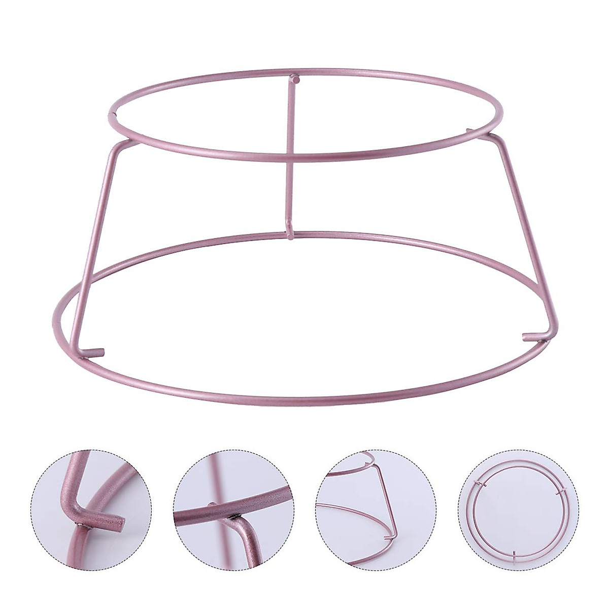 Hemoton Bread Cooling Rack Cooling Rack Round Mega Cooling Rack Roasting Rack Baking Cooling Rack Cake Mold Rack Pastry Rack Rose Gold Cake Stand Cake Holder Large Stainless Steel Chiffon