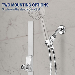Waterpik Magnetic Slide Strip Accessory Kit, Chrome - For Handheld Shower Heads (not included) - Height Adjustable