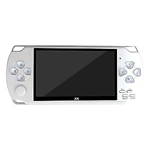 4.3 inch 8GB Retro Handheld Game Console Built-in 8GB to Store Digital Photos, Music, Videos, and Movies Support 8/16/32/64/128 Bit Games (White)