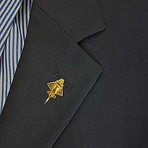 Across The Puddle, Ancient Golden Jet-3 Lapel Pin | 24k GP Golden Flyer | Pre-Columbian Quimbaya Pin Airplane Jet | Ancient Aircraft | Ancient Astronauts | Original Golden Jets Collection