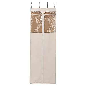 Household Essentials, Natural Cedarline Hanging Wardrobe, Heavy-Duty Cotton Canvas, Breathable, Versatile