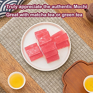GRELIM Japanese Sakura Mochi Candy 11.3Oz, Traditional Cherry Blossom Rice Cakes Individually Wrapped No Artificial Colors and Preservatives 320g