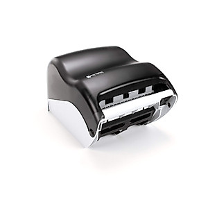 San Jamar Electronic Touchless Roll Towel Dispenser, 11 3/4 x 9 x 15 1/2, Black (T1300TBK),Black Pearl