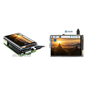 waveshare 3.5 inch Touch Screen TFT LCD 480x320 Pixel Display Monitor SPI Interface XPT2046 Controller, for Raspberry Pi 4B/3B+/3B/2B/Zero/Zero W/Zero WH