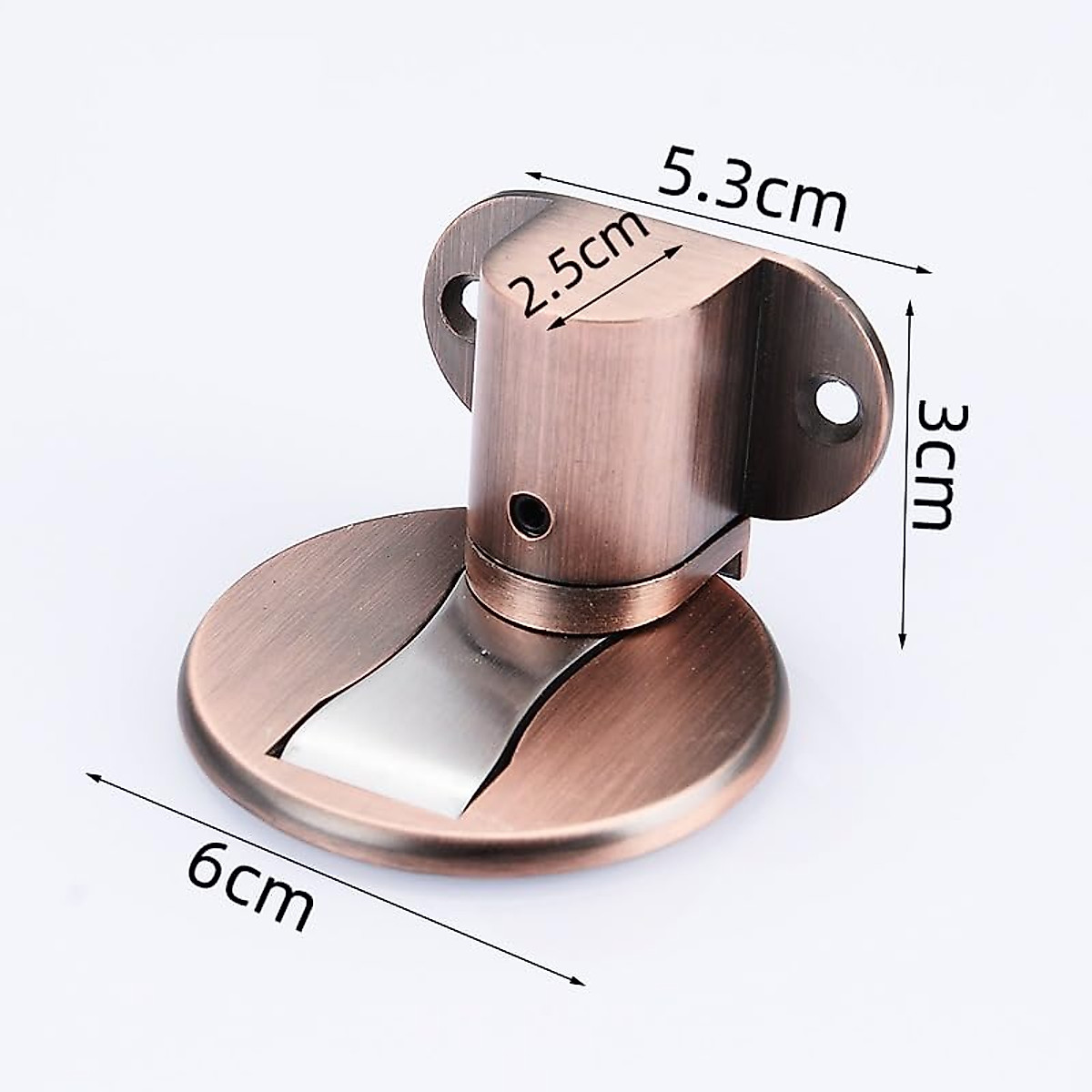 304 Stainless Steel Ground Suction, Heavy Duty No Drill Door Stopper for Bottom of Door, No Hole Drilling Stainless Steel Door Stop Magnetic Door Catch (1pcs,Silver)