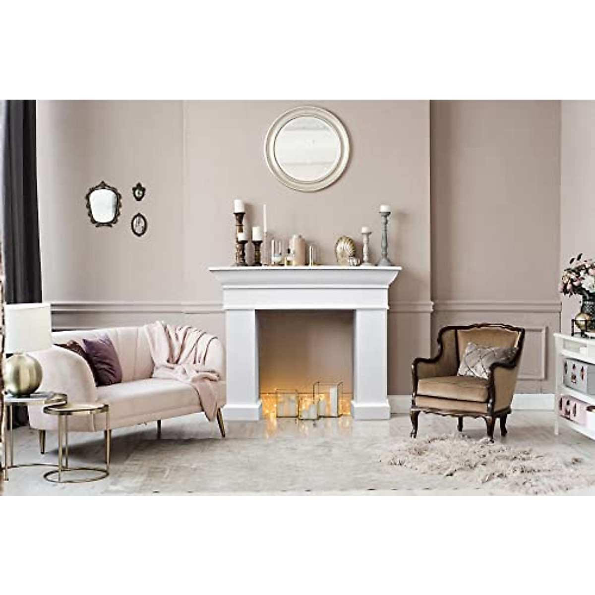 Creative Co-Op Monolith Fireplace Mantel, White