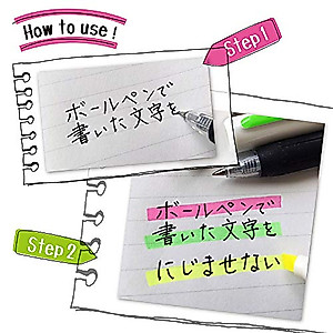 ZEBRA Highligher Just Fit Mojiniline, blurring proof for ballpoint pen wrinting (5 color set) WKS22-5C