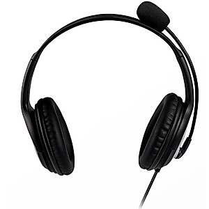 Microsoft LifeChat LX-3000 Headset (JUG-00013) with Clear stereo sound, Plug and Play, Noise-cancelling Microphone for Laptop/PC, Over-Ear