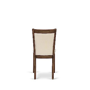 East West Furniture HBMZ5-AWA-32 5 Piece Dining Room Furniture Set Contains a Round Dining Table and 4 Parson Chairs, 42x42 Inch, Antique Walnut