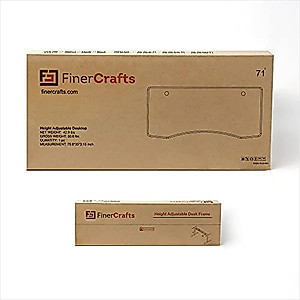 FinerCrafts Standing Desk 71" x 32" Inches Dual-Motor Height Adjustable Desk Electric Sit Stand Desk Home Office Desks Whole Piece Desk Board (Natural Maple Desktop/White Frame)