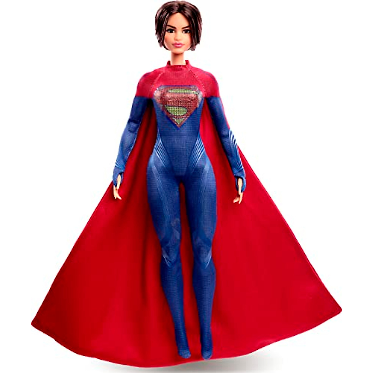 Supergirl Barbie Doll, Collectible Doll from The Flash Movie Wearing Red and Blue Suit with Cape, Doll Stand Included