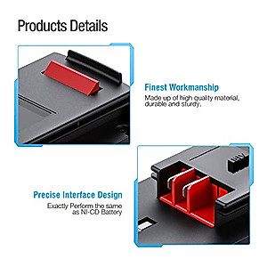 Powerextra 6.0Ah 18 Volt HPB18-OPE Lithium Replacement Battery for Black&Decker A1718 A18NH HPB18 HPB18-OPE (1 Pack)