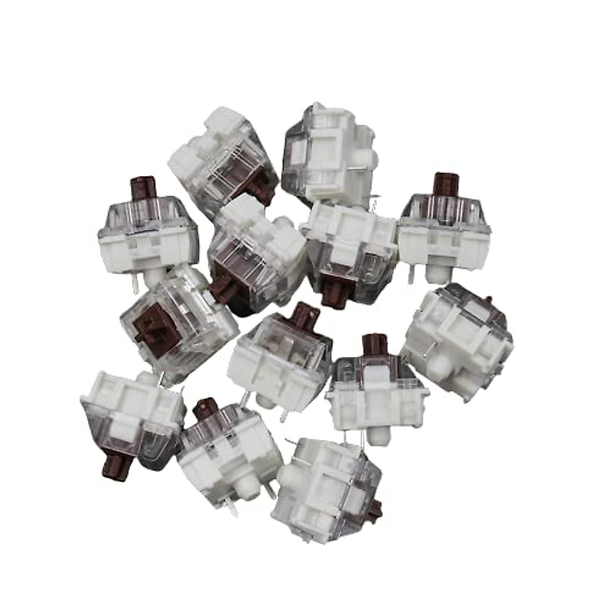 100pcs Mechanical Gaming Keyboard Black Blue Brown Red Key Switch for CIY Sockets SMD 3pin Thin Pins Compatible with MX Switch (Black)