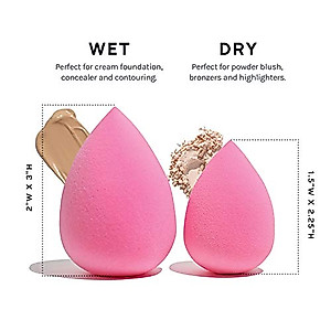 AOA Studio Collection Makeup Sponge Set Makeup Blender Latex Free and High-definition Set of 6 Makeup Blender For Powder Cream and Liquid, Super Soft Wonder Blender Beauty Cosmetic