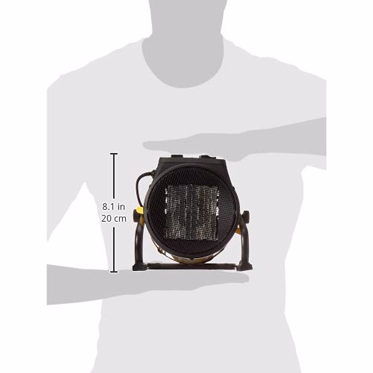 Dura Heat EUH1465 Electric Forced Air Heater with Pivoting Base 5,120 BTU, Yellow