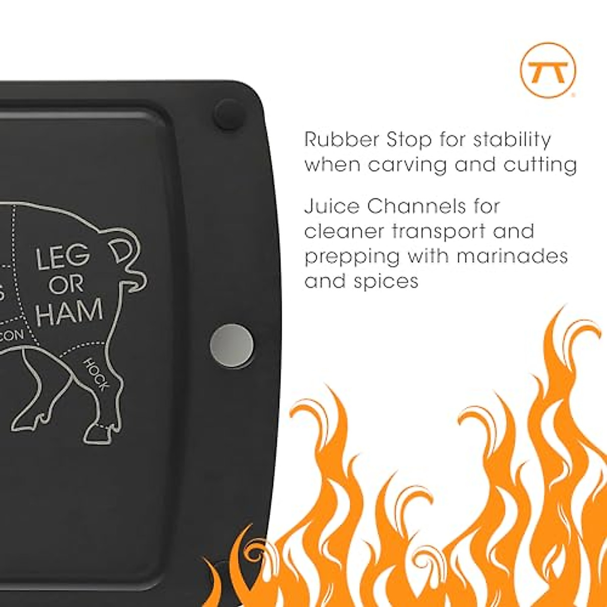 Outset Pig Grill Cutting Boad 10.8” x 14.5” x 0.2”