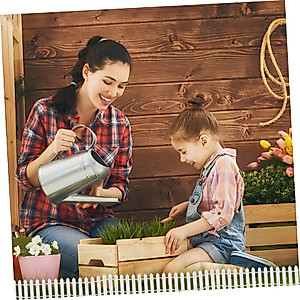 LIFKOME 2 Pcs Mini Fence Decorative Fence Fencing Wood Picket Garden Fence DIY Picket Fence Wooden Fence Wood Fence Miniature Garden Fence Short Picket Camphor Wood Child Moss White Plant