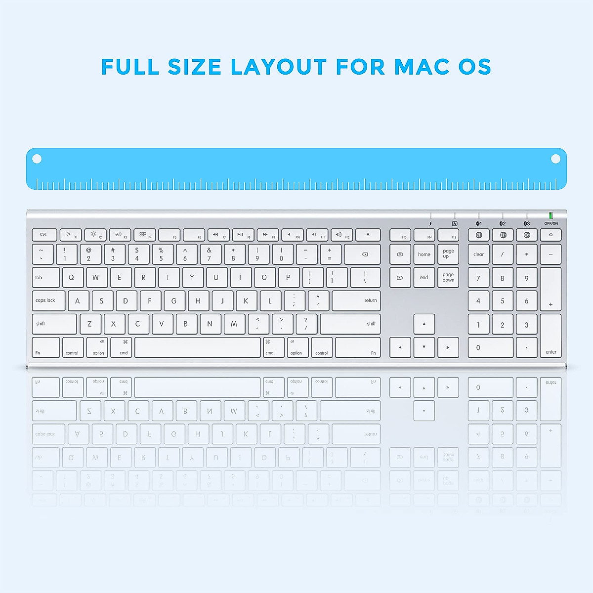 Bluetooth Keyboard Mouse for Mac, Ultra Slim Wireless Keyboard Mouse Combo for Mac, Rechargeable, Multi-Device, Compatible with MacBook Pro, MacBook Air, iMac, iPad