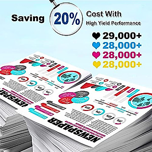 4-Pack (BK+C+Y+M) Compatible Color Managed MFP E77822dn E77822z Toner Cartridge (High Capacity) Replacement for HP W9190MC W9191MC W9192MC W9193MC Printer Cartridge