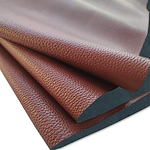 AOUXSEEM 11.8" x 52"(30cm x 132cm) Reddish Brown Faux Leather Roll for Bows Earrings Handbags Wallets Purses Sewing Craft Making DIY Crafts Fabric