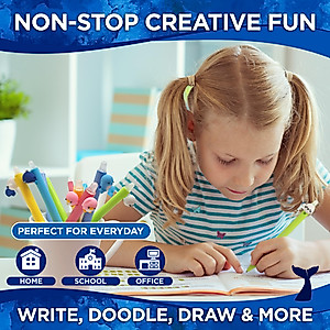 BunMo Erasable Cute Pens - Cute Kawaii Accessories - 12 Ink Pens Include 12 Extra Kawaii Pen Ink Refills. Great Easter Basket Stuffers or Easter Basket Stuffers For Girls