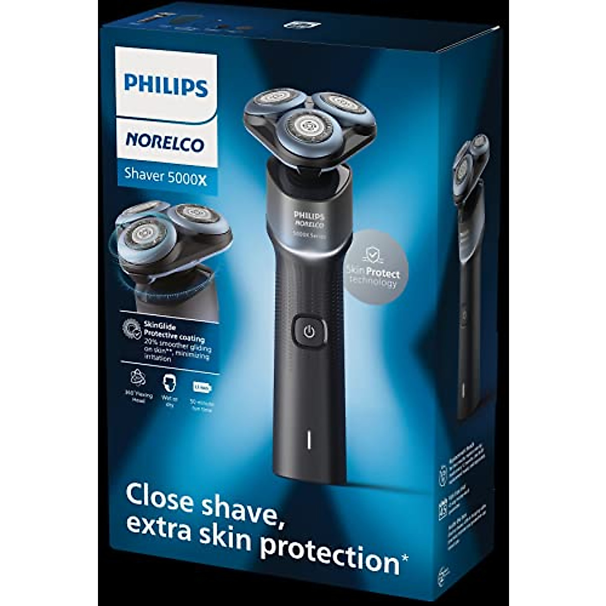Philips Norelco Exclusive Shaver 5000X, Rechargeable Wet & Dry Shaver with Precision Trimmer and Storage Pouch, X5006/85