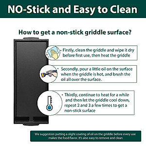 W10432544 Griddle Stove Replacement Parts for Whirlpool Gas Stove Top Griddle Pan Whirlpool Kitchenaid Kenmore Maytag Jenn-Air Range Griddle Cast Iron Center Middle Burner Griddle Plate 1 Pack
