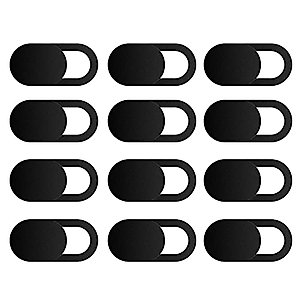 FadyRaye Laptop Camera Cover Slide 12 Pack, Webcam Cover Slide Phone Camera Cover, Ultra-Thin Computer Camera Cover Slide Blocker Slider Fits Most iPhone MacBook Laptop, Desktop, PC, Tablet