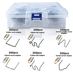Allturn 1200 Plastic Welder Staples,Plastic Welding Staples, 6 Types Hot Staples for Repair All Car Bumpers,Plastic Cracks and Plastic Handmade.