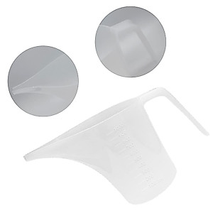 4 Pack Plastic Funnel Pitcher,Measuring Cup with Long Spout,Large Capacity Easy Pour Cup,Perfect for Bakeware Mold,Oils,Watering Plants(1000ml)