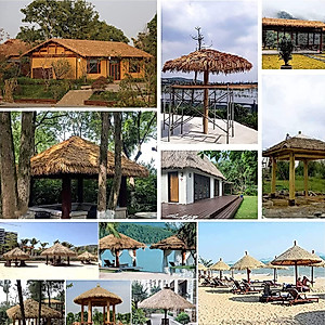 Mexican Straw Roof Thatch, Synthetic Thatch Roofing , Artificial Palm Thatch Rolls Duck Blind Grass Thatch Roofing for Tiki Bar Decorations, Palm Palapa Straw Thatch Roof for Fence Party ( Size : 39.4