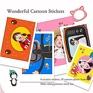 SLSFJLKJ Kids Camera with Silicone Case, Video Camera for Children with Fun Games, Kids Digital Camera with Special Effects, Rechargeable Battery, Ideal for Boys and Girls (Blue Cow Bare Metal)