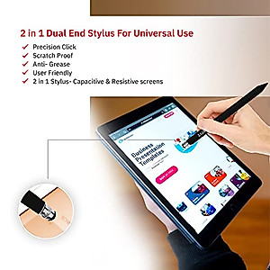 Tek Styz Pro Stylus Capacitive Pen Upgraded Works for Bose SoundSport with Custom High Precision Touch Full Size 3 Pack! (Black)