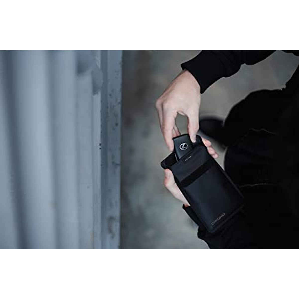 OffGrid Faraday Key Fob Protector, Premium Signal-Blocking Faraday Bag for Key Fob - Car RFID Signal Blocker, Anti-Hacking Pouch, Anti-Theft Key Bag (Black)