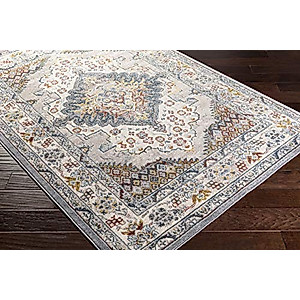 Artistic Weavers Anja Oriental Medallion Area Rug,6'7" Square,Grey