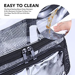 BORMELUN Stadium Approved Clear Lunch Bag - Heavy Duty, Large Transparent Clear Lunch Box for Men & Women, Ideal for Work and Correctional Officers(black)