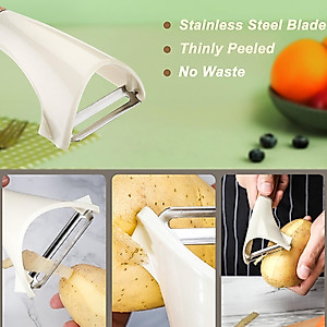 Potato Peelers Stainless Steel Swivel Peelers Y-Shaped and I-Shaped Peeler Set of 2,Vegetable Carrot Fruit Peelers for Kitchen