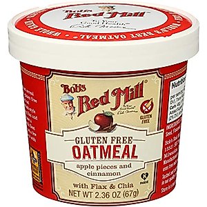 Bob's Red Mill Gluten-Free Apple Cinnamon Oatmeal, 2.36 Ounce, Pack of 12