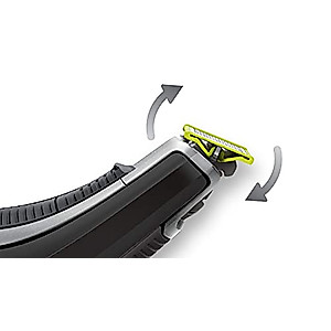 PHILIPS Norelco OneBlade Pro Kit, Hybrid Electric Trimmer and Shaver, QP6510 + OneBlade Body Kit, 3 Pieces, Black, 1 Count