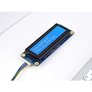 waveshare LCD1602 I2C Module AiP31068 Controller,16x2 Characters LCD Display,White Color with Blue Background 3.3V/5V, for Arduino/Raspberry Pi/Raspberry Pi Pico/Jetson Nano/ESP32/STM32