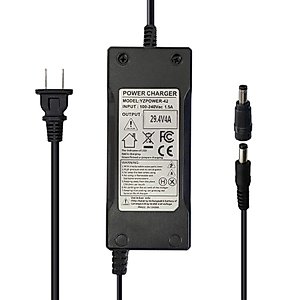 Abakoo 29.4V 4A Power Supply Charger Adapter for Lithium Li-ion Battery Pack with DC 5.5 x 2.1mm/5.5 x 2.5mm Plug