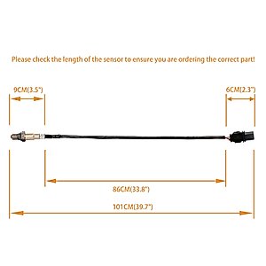 LSU 4.9 Lambda WideBand O2 Oxygen Sensor | for AEM 30-4110 30-0300 30-0310 - X Series AFR Inline Controller - UEGO A/F Ratio Wideband 02 Gauge | Replace# 17025, 0258017025