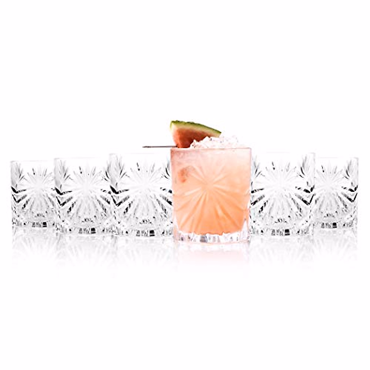 RCR Oasis Crystal Short Whisky Water Tumblers Glasses, 320 ml, Set of 6, 23 x 15.5 x 15.5 cm