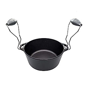 TSCTBA Liphontcta Dual Handle Dutch Oven Hook Lifter (1 Pair) for Camping, BBQ Grilling & Stovetop Garden Sculpture Outdoor Decoration