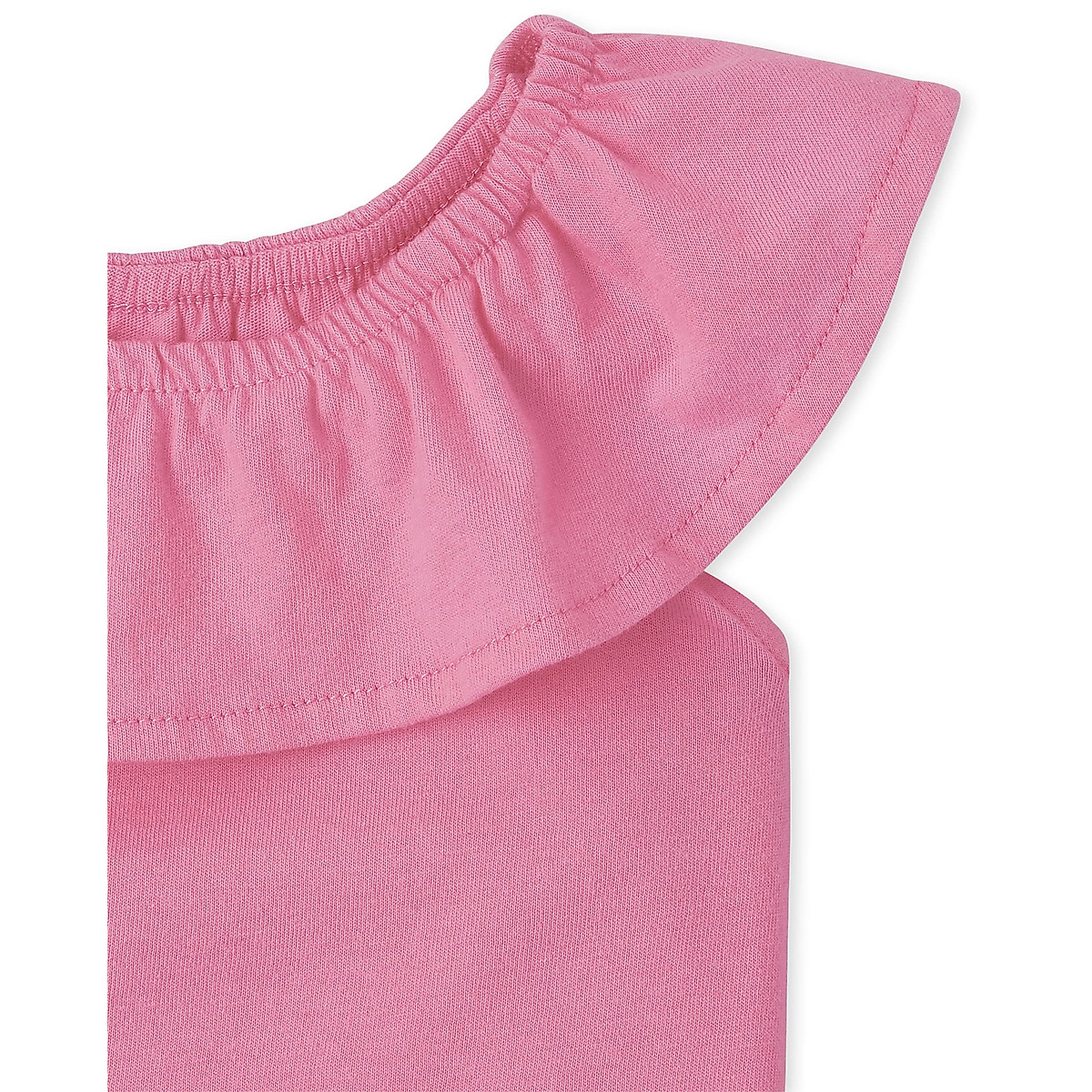 The Children's Place Baby Toddler Girls Sleeve Ruffle Tank Top and Shorts Set, Floral/in The Pink 2-Pack, 3T