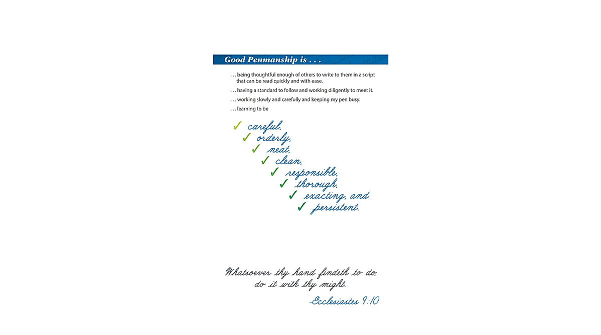 Penmanship Mastery I - Abeka 4th Grade Cursive Handwriting Workbook
