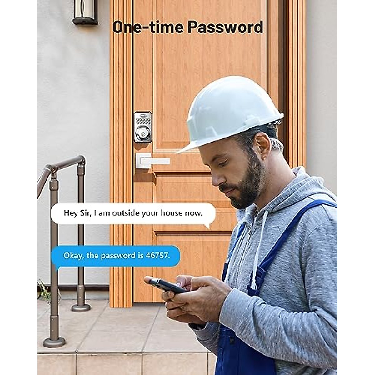 Zowill Keyless Entry Door Lock with 2 Lever Handles, Electronic Keypad Deadbolt, Auto-Locking, Anti-Peeping Password, Digital Smart Code Door Lock, Front Door Handle Sets, Satin Nickel