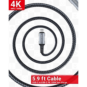 ACEFAST GaN PD65W 3 Port(USB C+USB A+4K/HD) Fast Charger Hub for Nintendo Switch, USB C 3.1 Laptops, Tablets, Foldable AC Plug Power Adapter Compatible with MacBook, Switch, HP, Acer, Samsung, ASUS