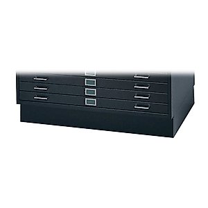 Safco Products Flat File Closed Base for 5-Drawer 4994BLR Flat File, Sold Separately, Black